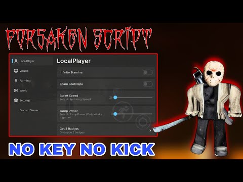 Forsaken Script | Inf stamina, auto generator, Spam Footsteps, Infinite stamina, Autofarm and more