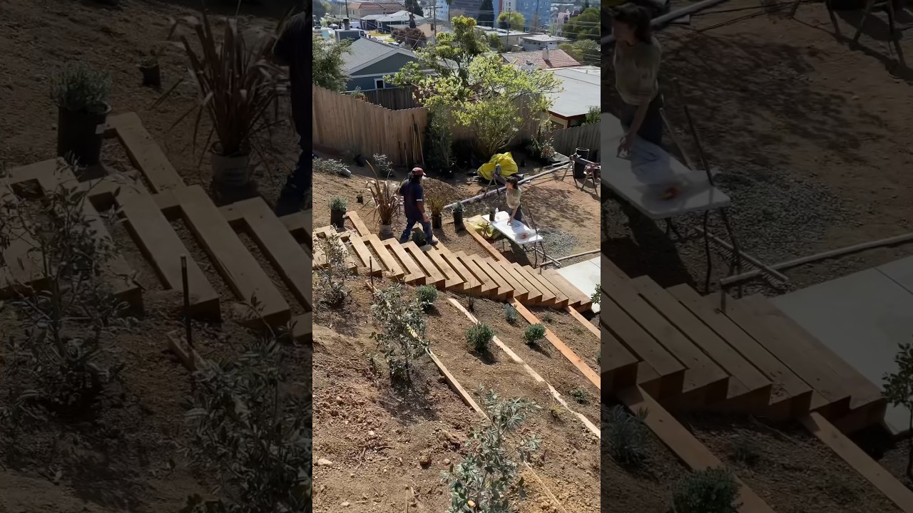 Amazing Sloped Backyard Transformation 😮