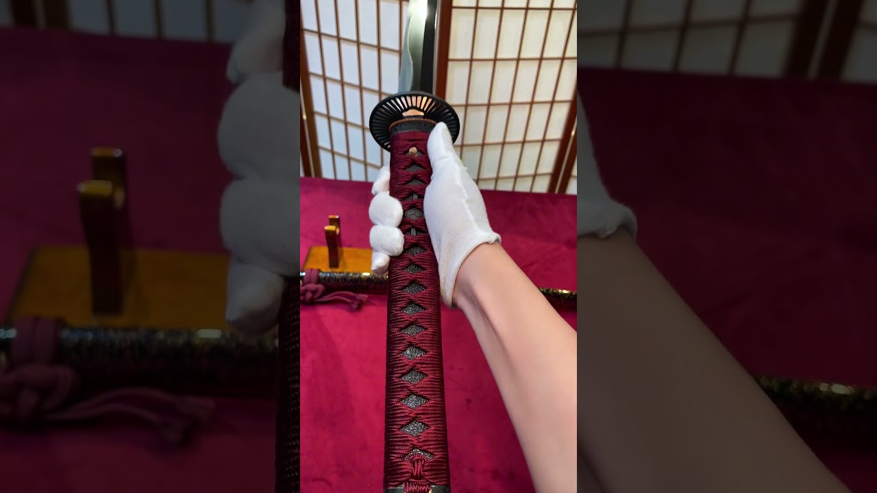 Custom Japanese samurai katana crucible steel with clay tempering and sashikomi #katanasword  #sword