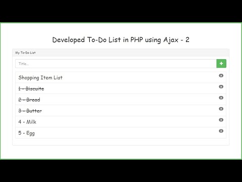 Developed To-Do List in PHP using Ajax - 2