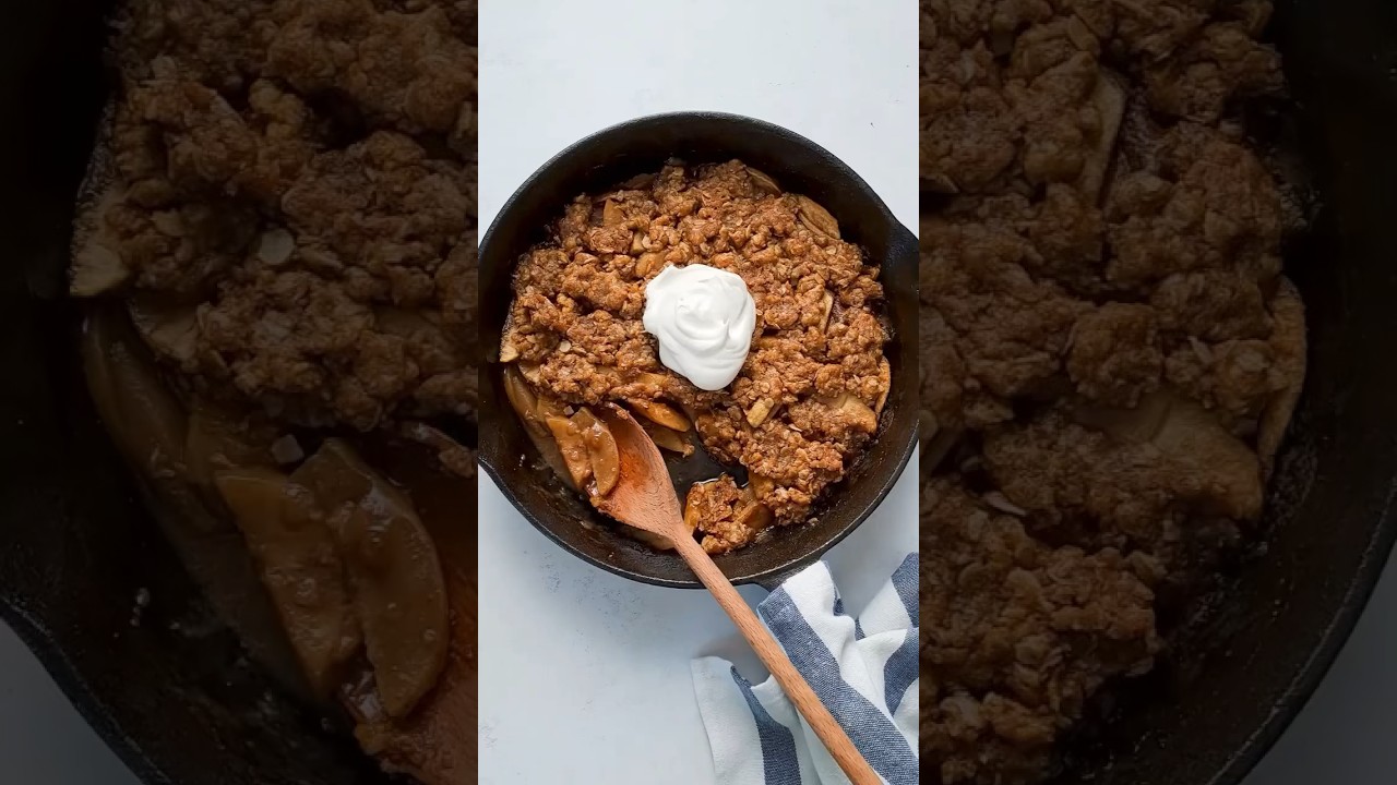 Skillet Apple Crisp! #applecrisp #skillet #appledessert #easyrecipe #dessert #dessertrecipe