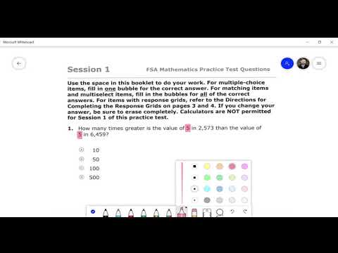 FSA Math Practice Test Session 1 #1