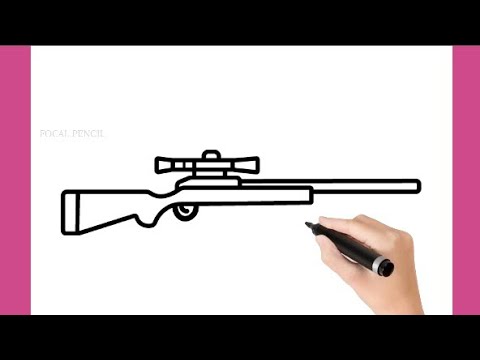 HOW TO DRAW SNIPER GUN