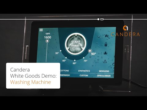 Washing Machine Demo: STM32MP1 - on Avenger96 - running a Candera Graphics demo (1200x800 display)