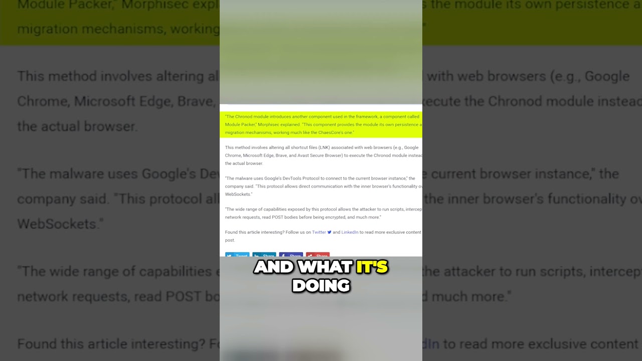 Revolutionary Hack: Your Web Browser Hijacked by Chronod Module #hackingnews