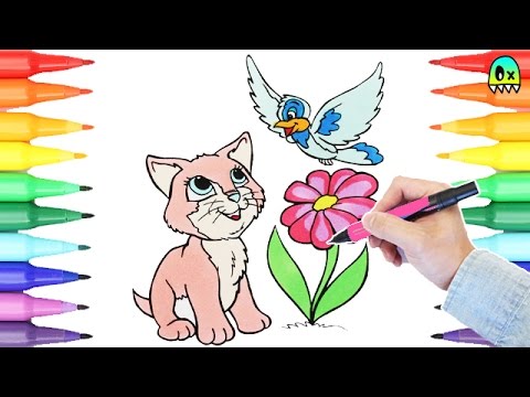 Little Kitty and Puppy Coloring Pages I Fun Coloring Videos for Kids