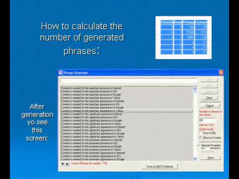 Phrase Generator From Synonymizer software