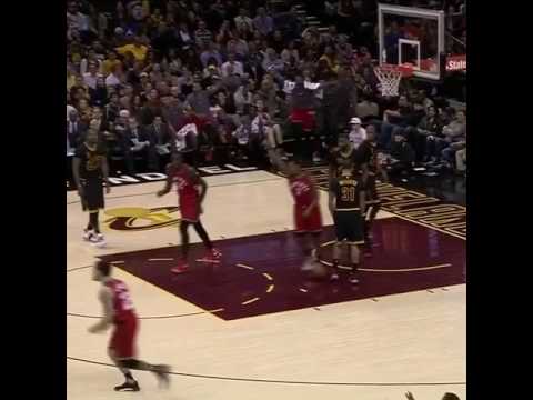 Jonas Valanciunas' first career three for the Raptors.