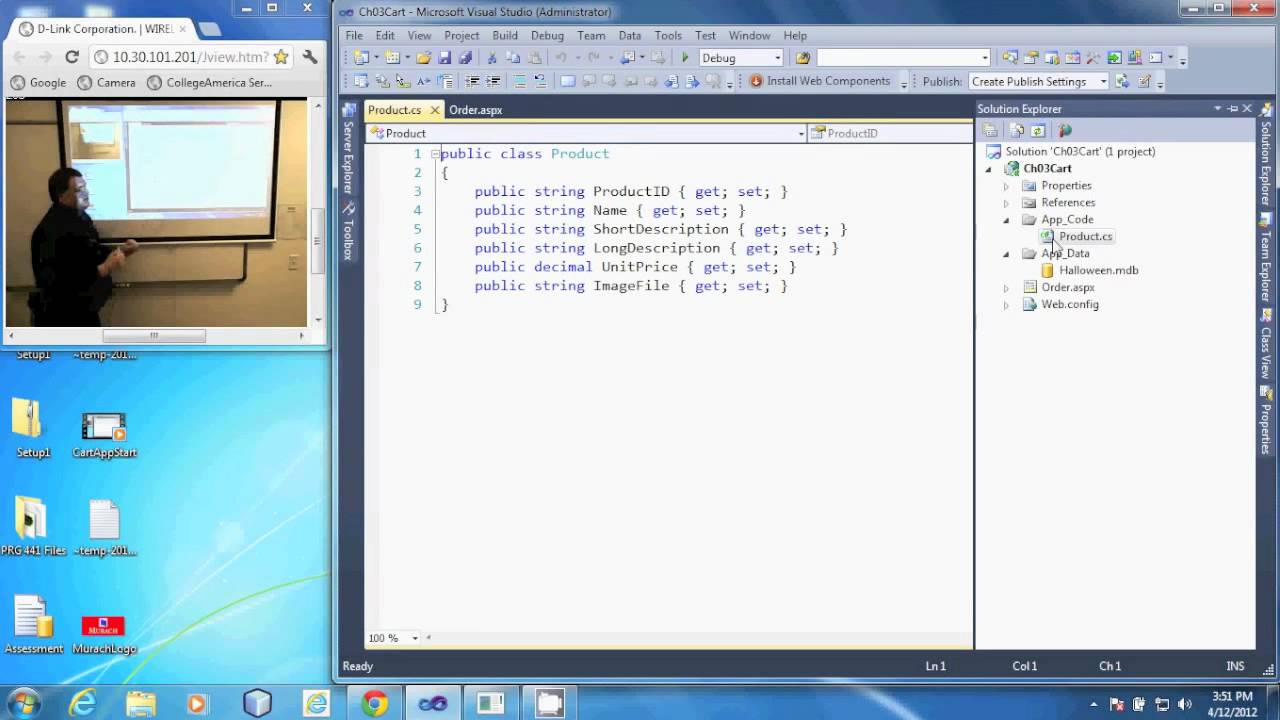 PRG 310 - Product Class C# Code