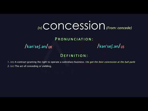 Concession Meaning And Pronunciation | Audio Dictionary