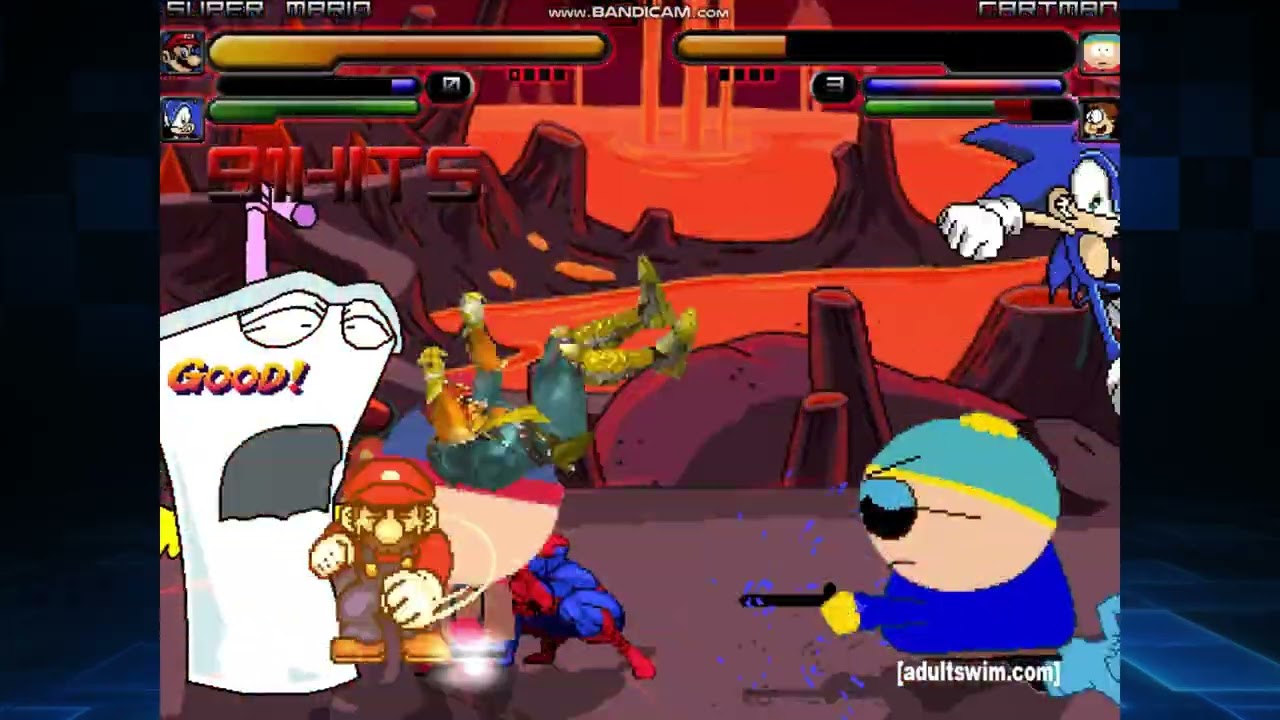 M.U.G.E.N Battle 15: Team All-Stars VS Team Eric Cartman (REMAKE)