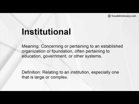 Institutional Meaning