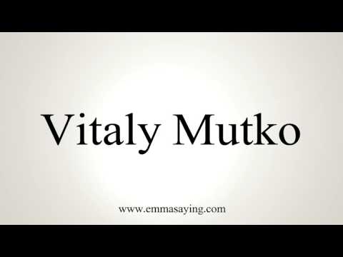 How to Pronounce Vitaly Mutko