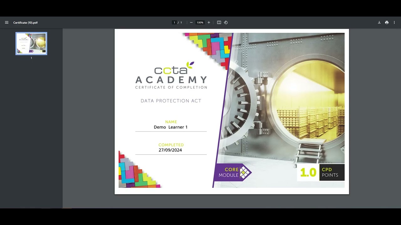CCTA Academy: Platform tour