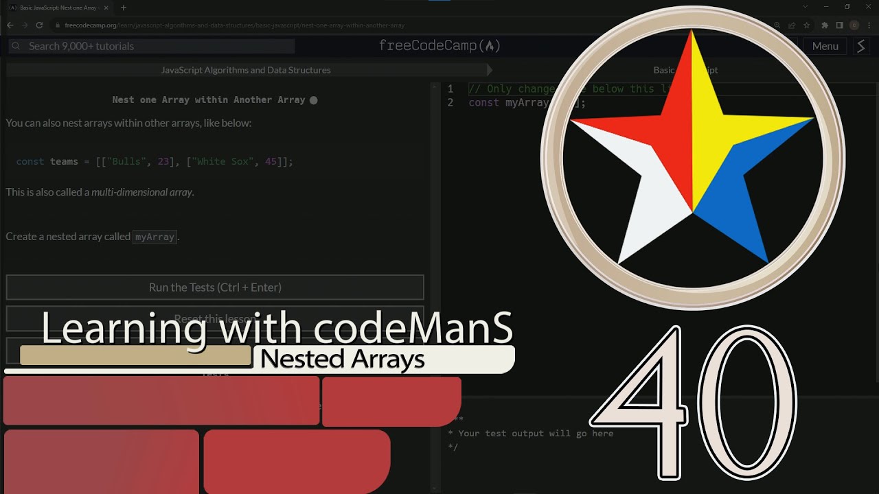 JavaScript Basic 40: JavaScript Arrays | FreeCodeCamp | JS Algorithms and Data Structures