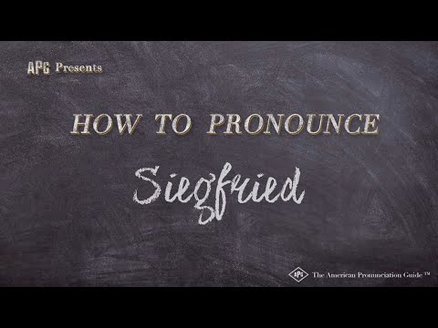 How to Pronounce Siegfried (Real Life Examples!)