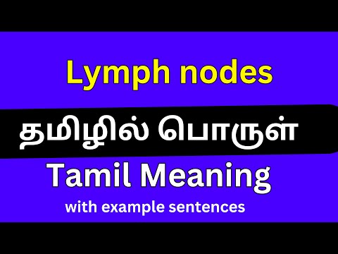 Lymph nodes meaning in Tamil/Lymph nodes தமிழில் பொருள்
