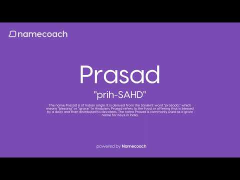 How to Pronounce Prasad