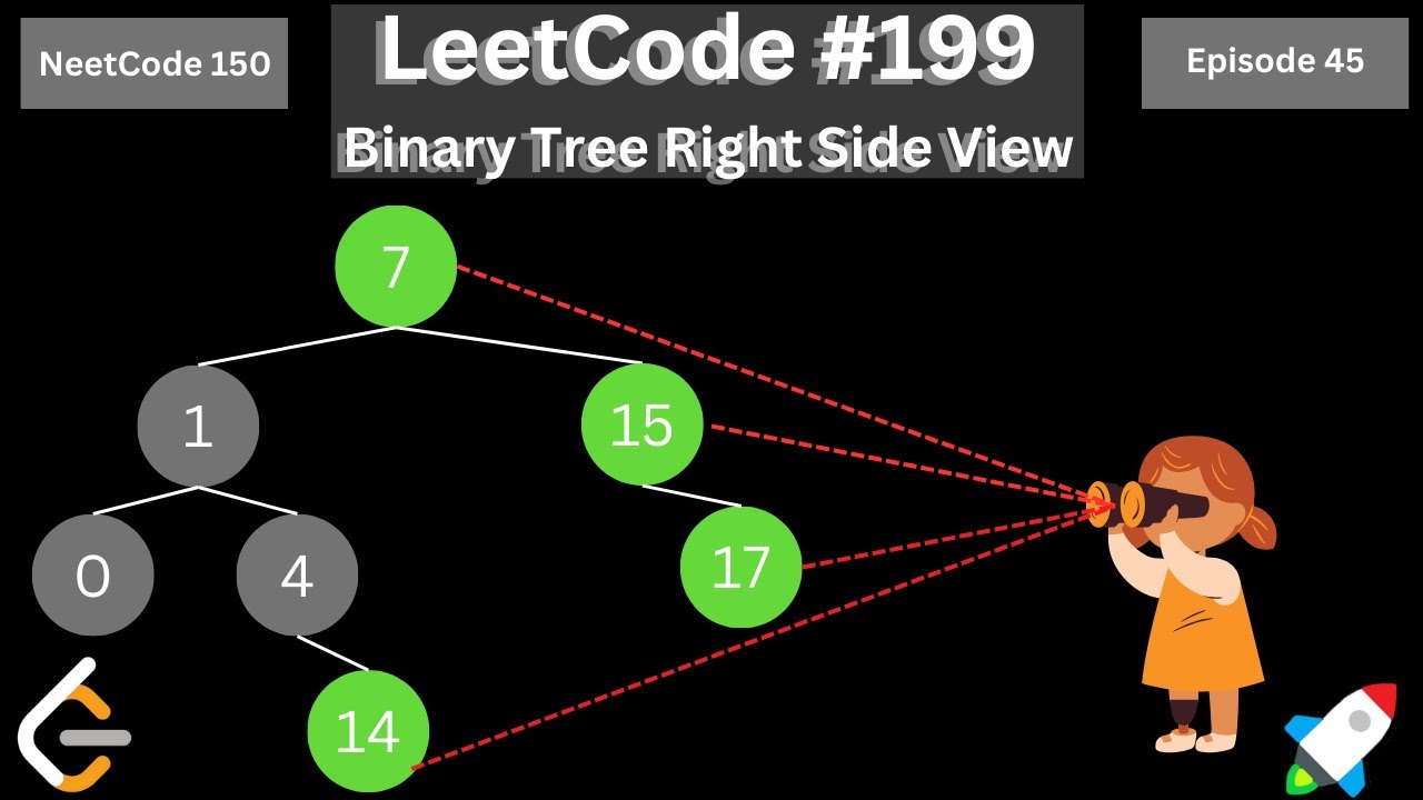 LeetCode #199 (Binary Tree Right Side View) using Python | NeetCode 150