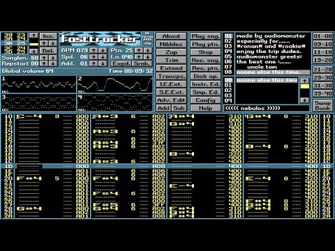 AMIGA ATARI ST STE MUSIC MODULE NEBULOS MOD By AudioMonster NOT NEBOLOS NEBULUS FASTTRACKER 2 FAST T