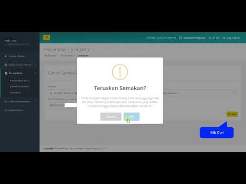 PgLAND - Semakan Permohonan Perserahan Urusan-Urusan Berkaitan Tanah Secara Dalam Talian