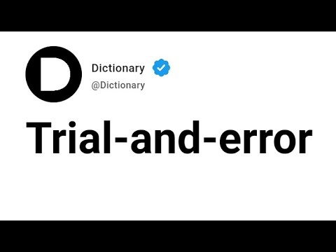 Trial-and-error Meaning In English
