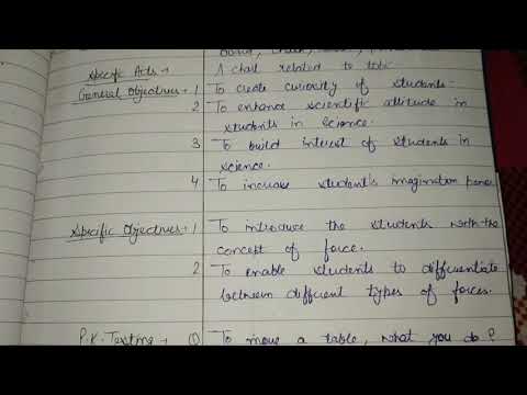 B.Ed lesson plan of science on topic force class 8