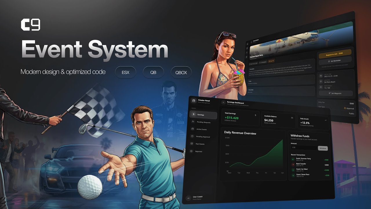 Code9 | Event System Script for FiveM