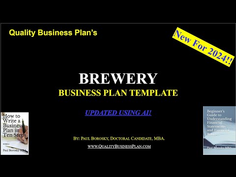 2024 Brewery Business Plan Template: AI-Powered Update by Expert Dr. Paul Borosky, MBA