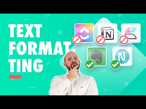 🤔 Text Formating Comparison: Evernote vs Craft vs Notion vs Nimbus vs ClickUp