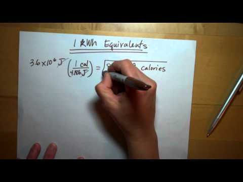 Energy Video kWH J BTU relationship