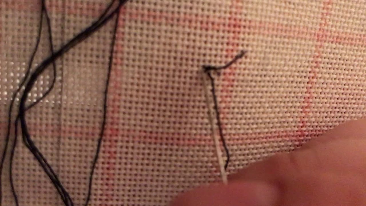 Pin stitch, 1x1 evenweave from front only
