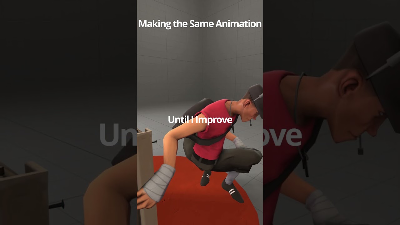 Making the Same Video Everyday Until I Improve DAY1 #games #sfm #tf2 #art #animation games animation