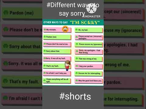 Different ways to say sorry#sorry synonyms#advancedenglishvocabulary#spokenenglidhpractice#shorts