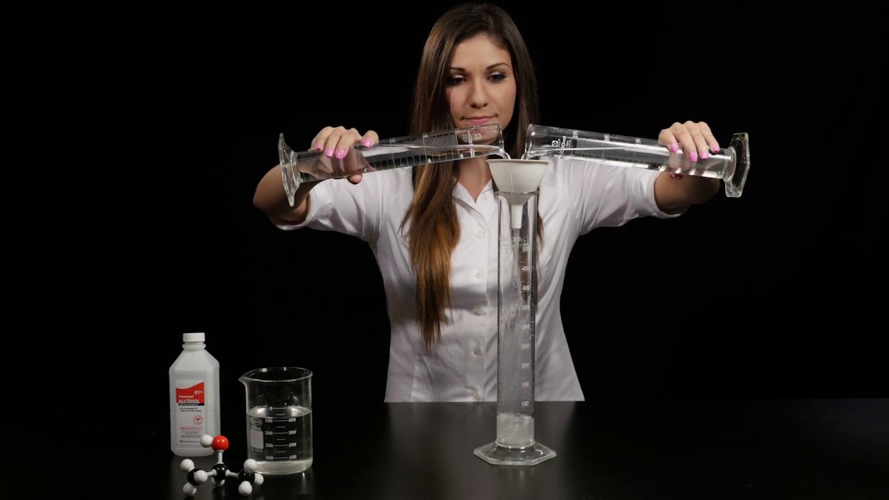 Alcohol + Water = Molecules