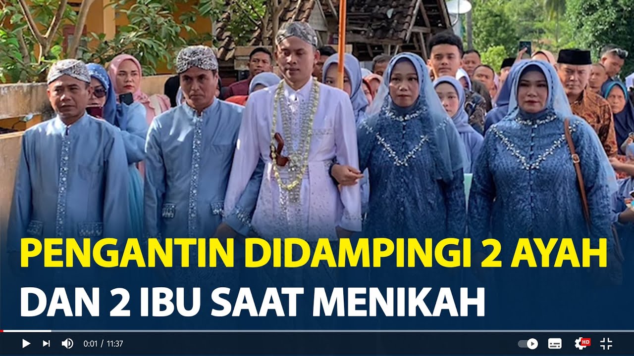 Kisah Pengantin Pria Didampingi 2 Ayah dan 2 Ibu saat Menikah, Ini Alasannya