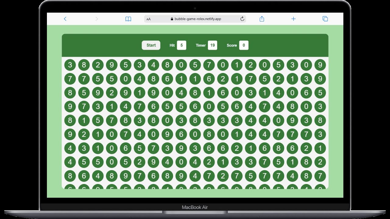 Bubble Pop Game Overview | Fun JavaScript Project