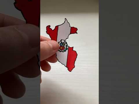 Drawing PERU in my South America Map #art #drawing #peru #shorts