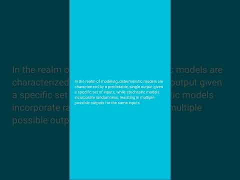 Deterministic model vs Stochastic: Meaning