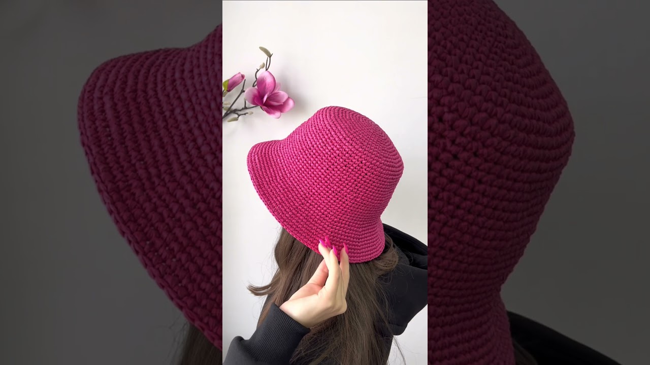 BEGINNER CROCHET KIT Hat + Pdf Pattern, Easy Starter Crochet Kit, Handmade Crochet Bucket Hat