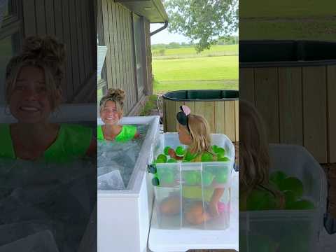 She said “SH NO TALK” 🤫😳 #icequeen #toddler #icebath #ice #motherdaughter #asmr #shorts #mom