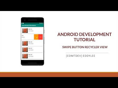 Learn Android Development Tutorial Swipe to show button Recycler View - Mind Luster