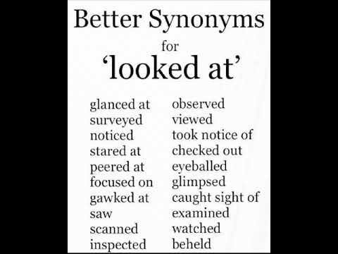 Better Synonyms for ‘Looked at'