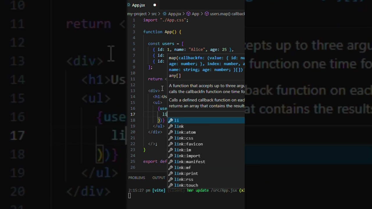 map in react js | javascript #developer #frontend #fullstackdeveloper