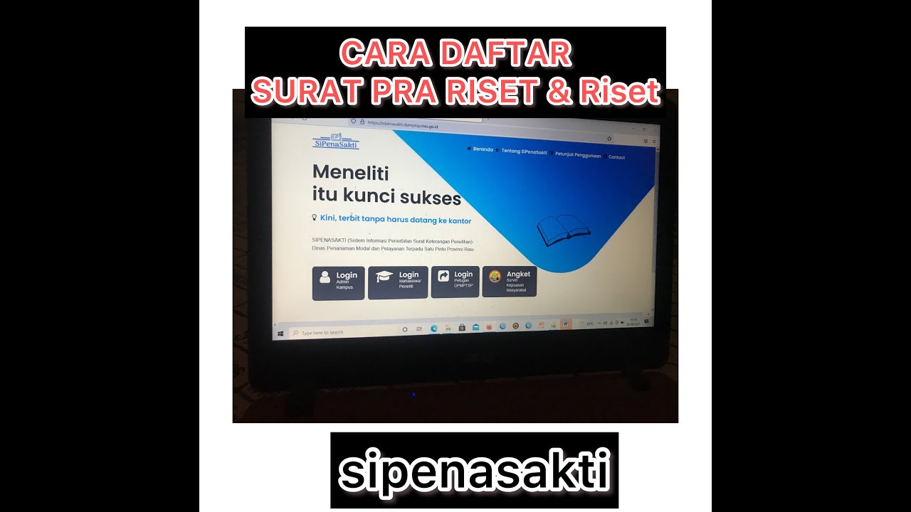 Cara daftar surat pra riset dan riset penelitian Sipenasakti | Cara daftar surat penelitian Skripsi