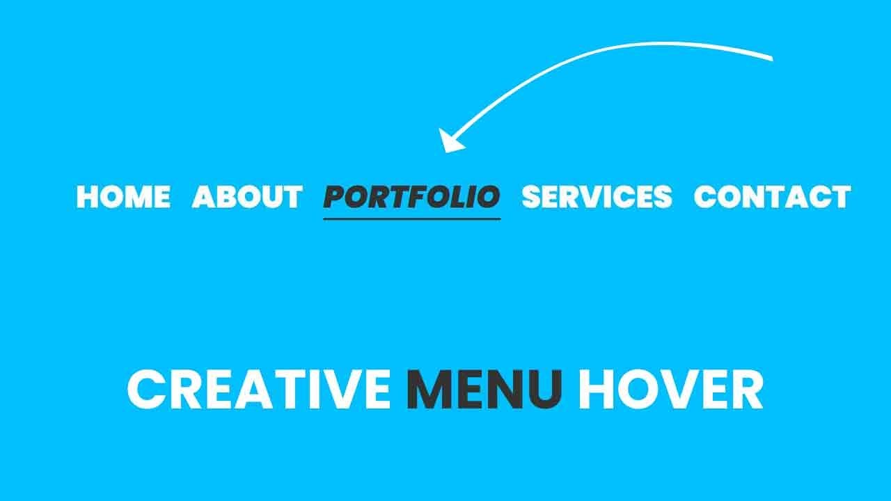 Creative Pure CSS Menu Hover Effect | CSS Animation
