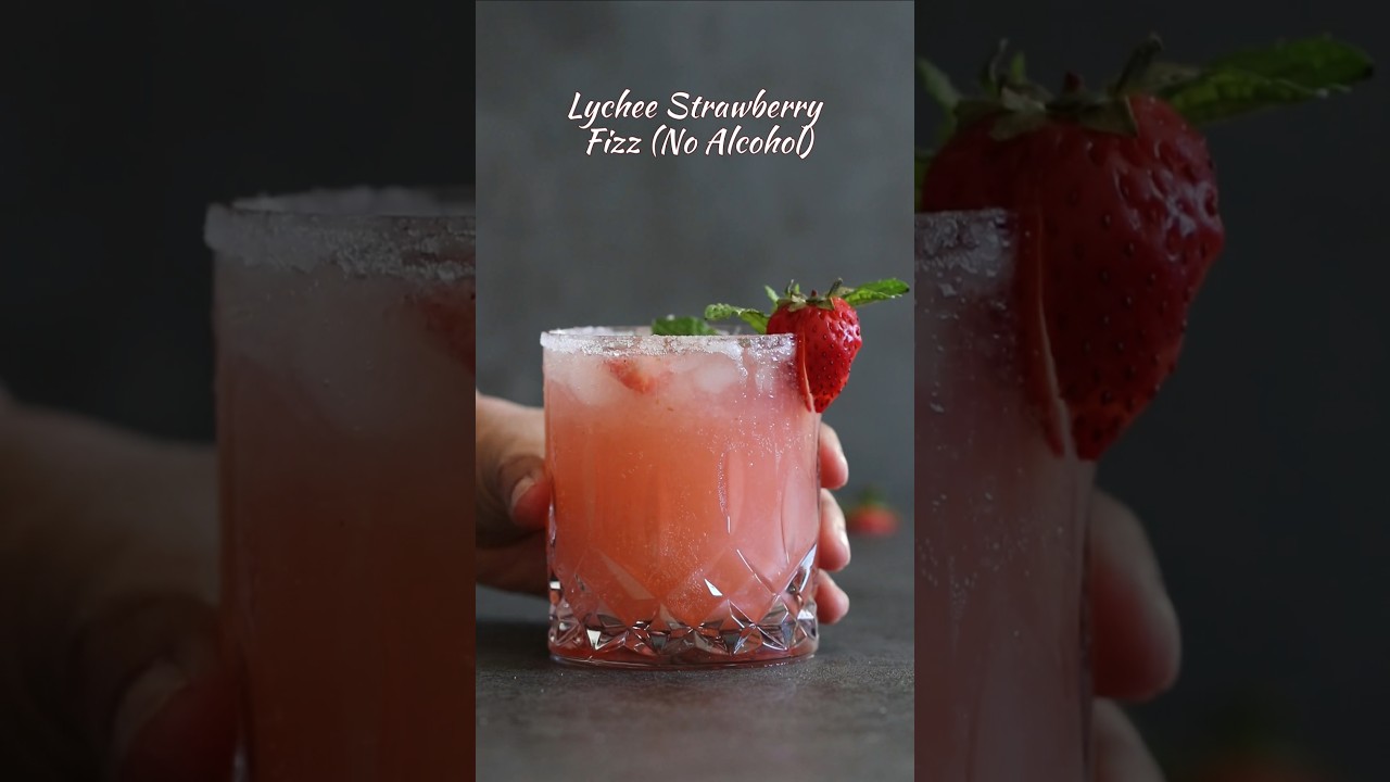 Lychee Strawberry Mocktail