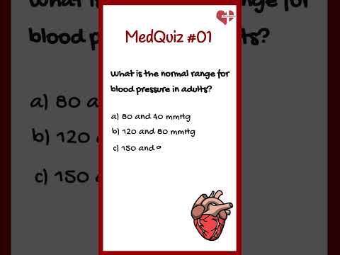MedQuiz: What is Normal Blood pressure? #youtubeshorts #health #quiz #bloodpressure