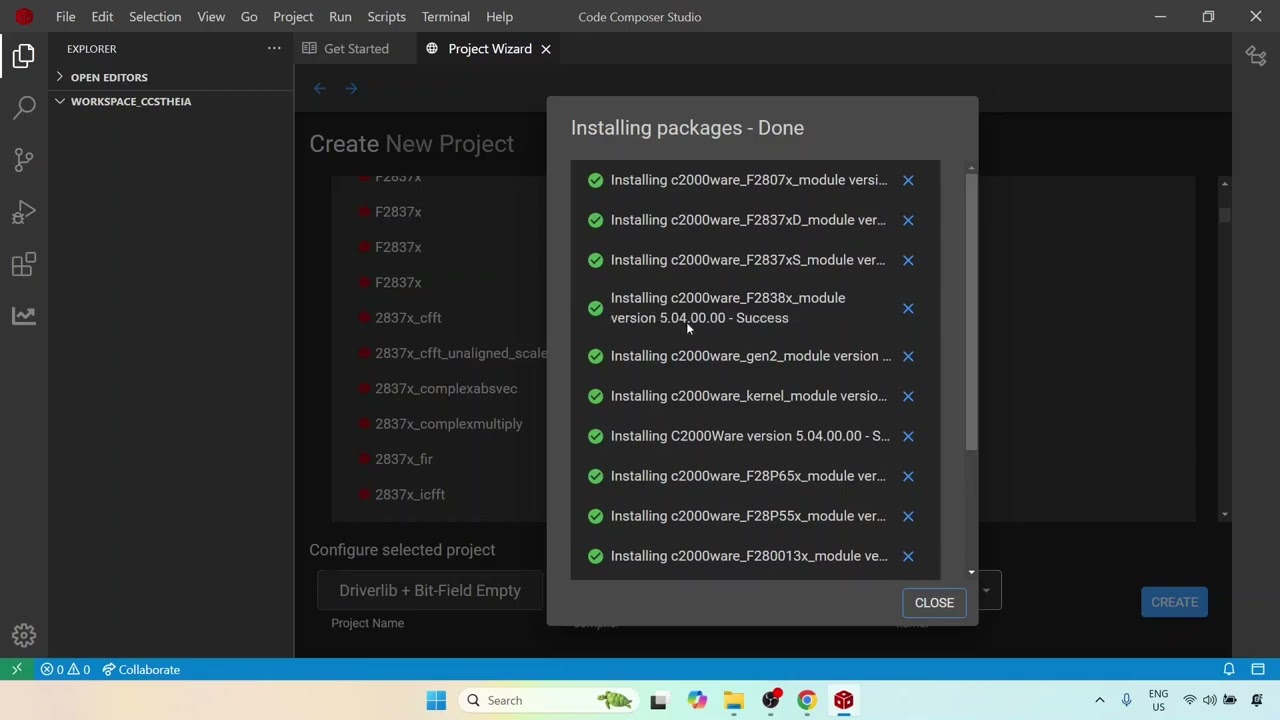 Installing C2000Ware Software Development Kit (SDK)