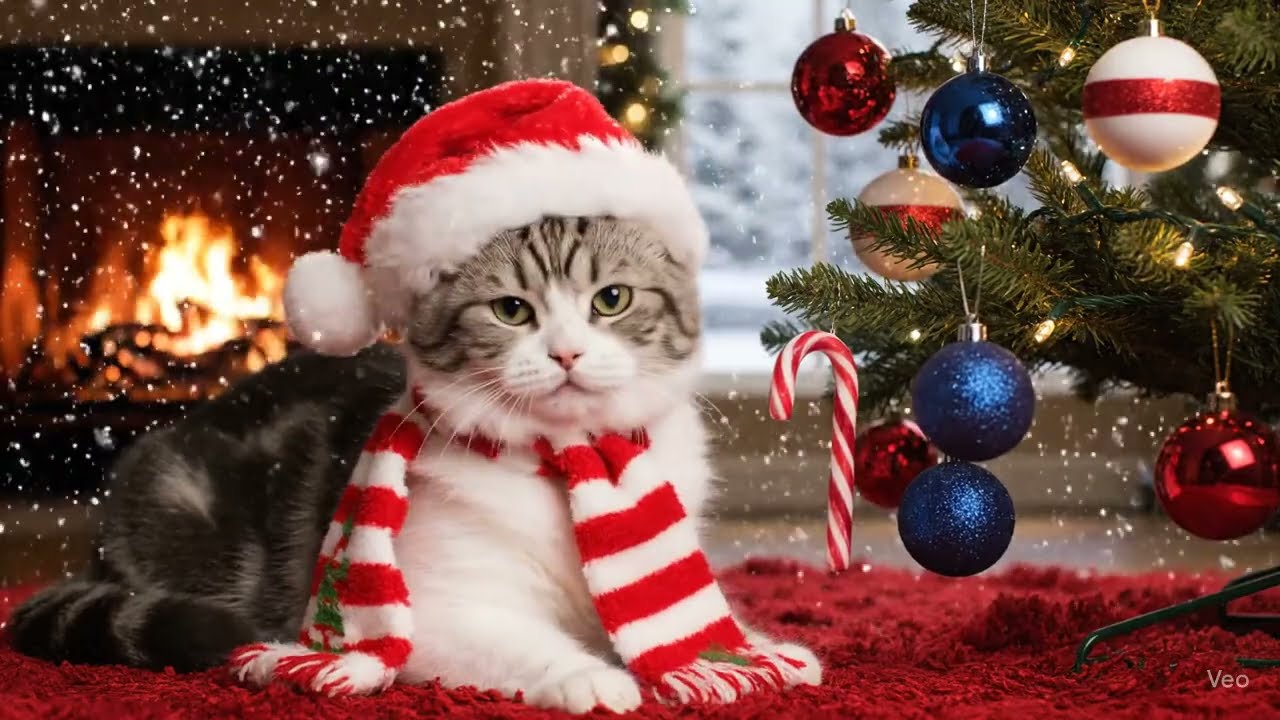 Download This Quirky Christmas Cat Clipart Bundle | PNG & Transparent Files 🎅